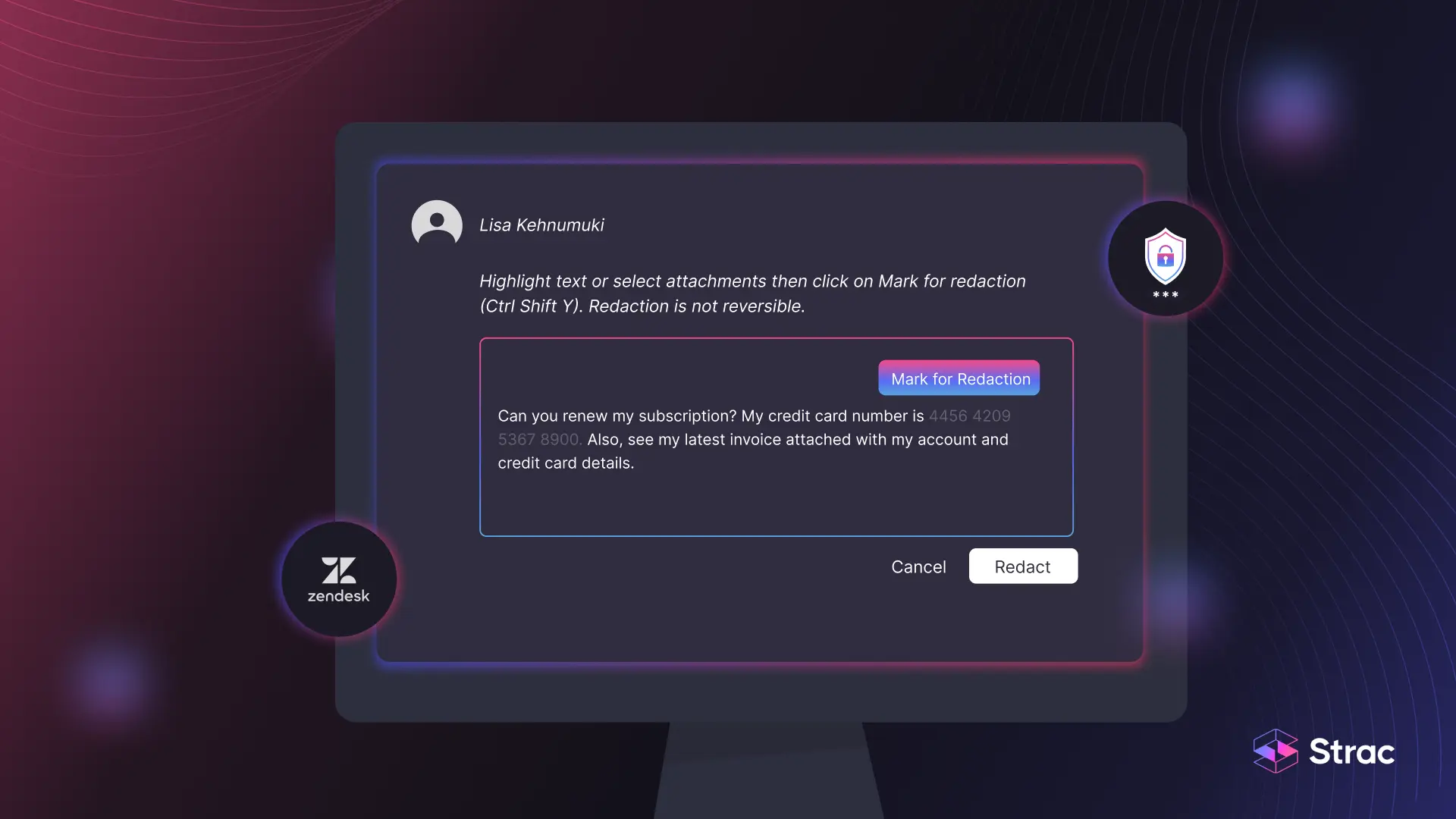 How to Redact Zendesk Tickets?